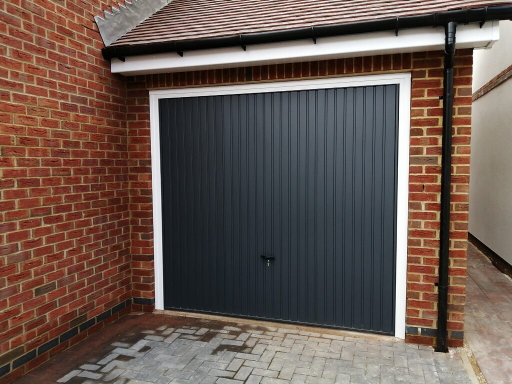 Steel Single Up and Over Garage Door in Anthracite Grey | Wessex Garage ...