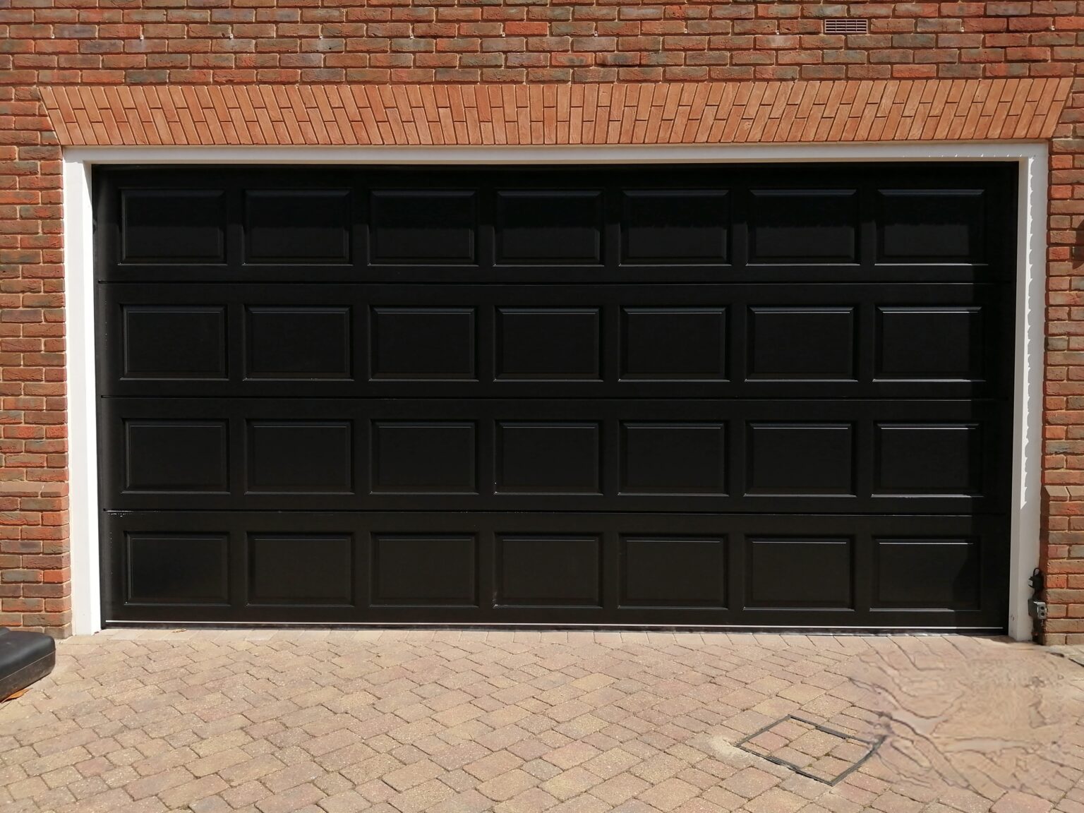 Georgian Cedar Timber Sectional Double Garage Door | Wessex Garage Doors